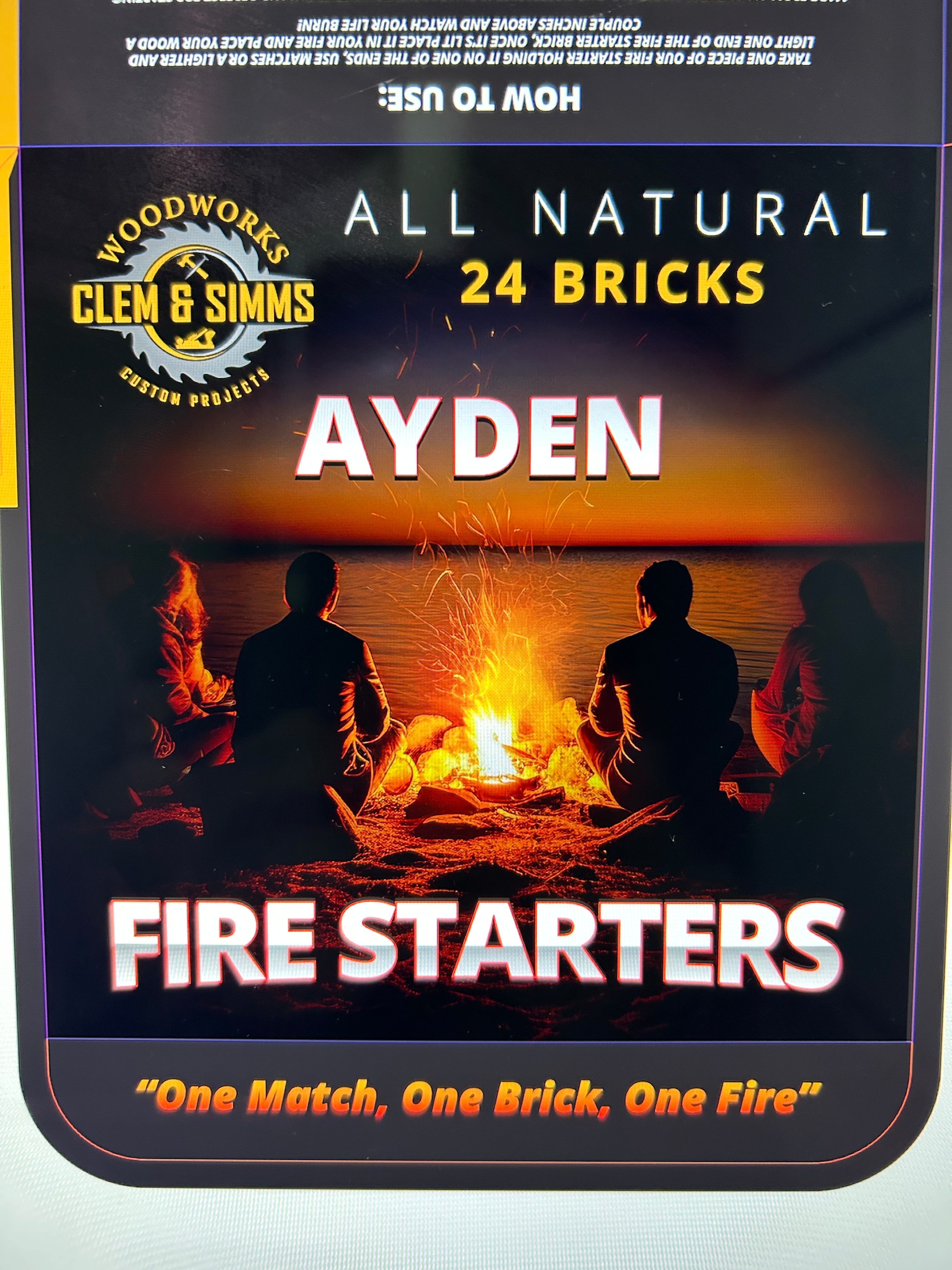 Ayden Premium Fire Starters – Value & Convenience – Clem & Simms Woodworks